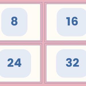 Printable 8x Times Tables Multiplication Flashcards Pastels Educational ...