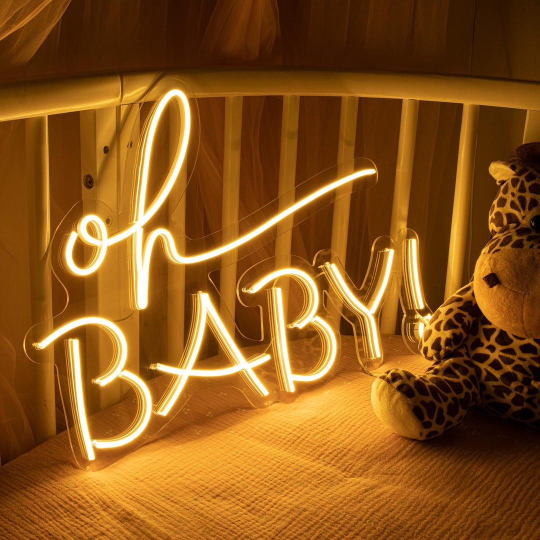 Oh Baby LED Neon Sign, Personalized Neon Sign for Baby, Custom Neon ...