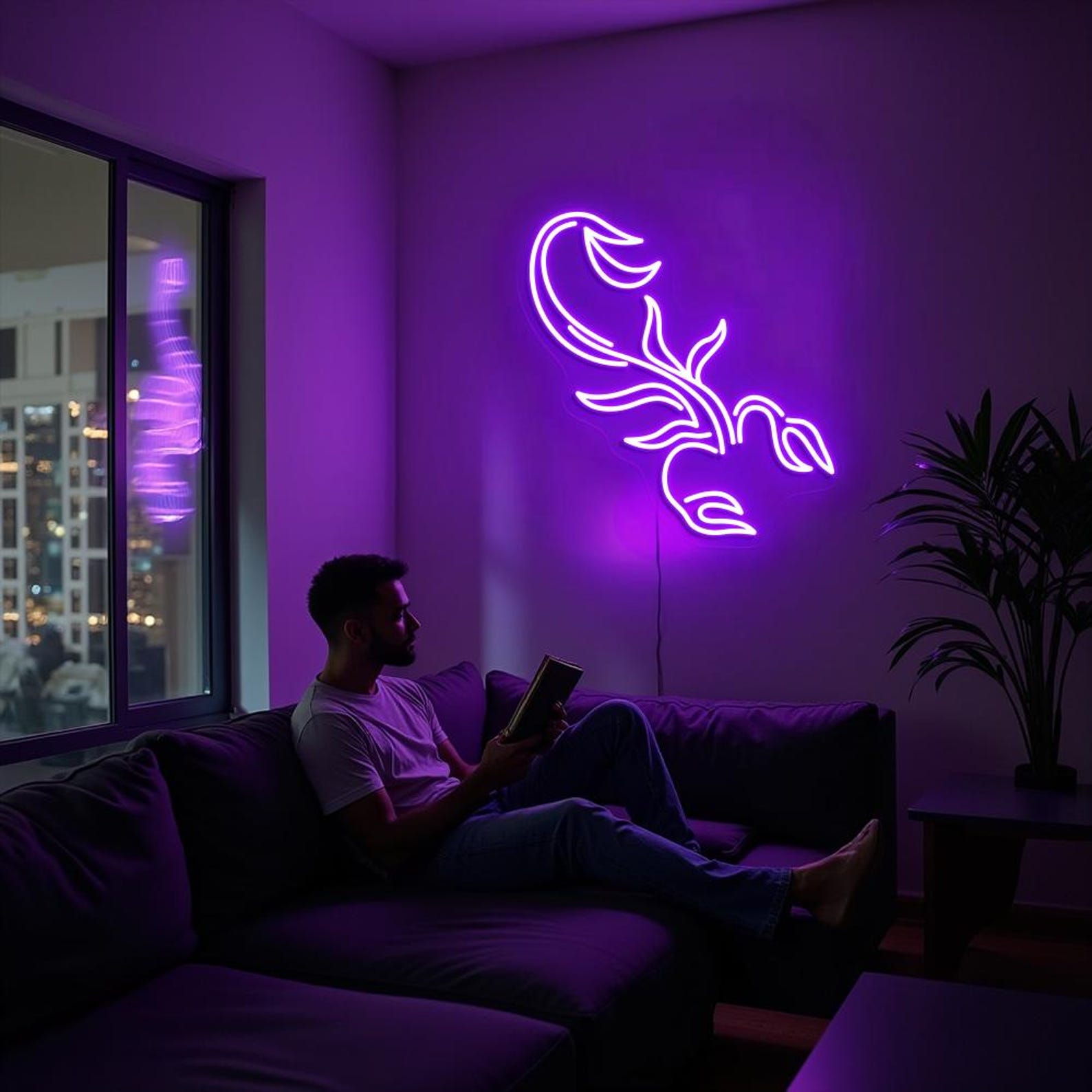 Scorpion Neon Sign, Scorpion Led Light, Scorpio Led Neon Sign, Scorpio ...
