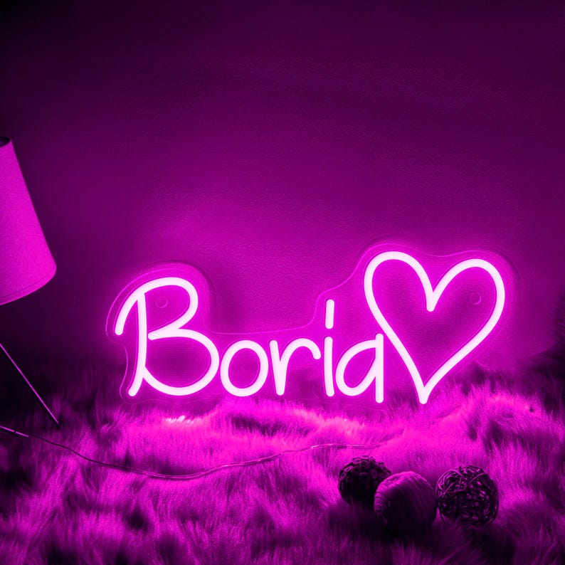 Custom Neon Name Sign for Rooms, LED Wall Light for Girls' Bedroom ...