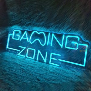 Gaming Zone Neon Sign, Multicolor Game Zone Led Light, Game Room Decor ...