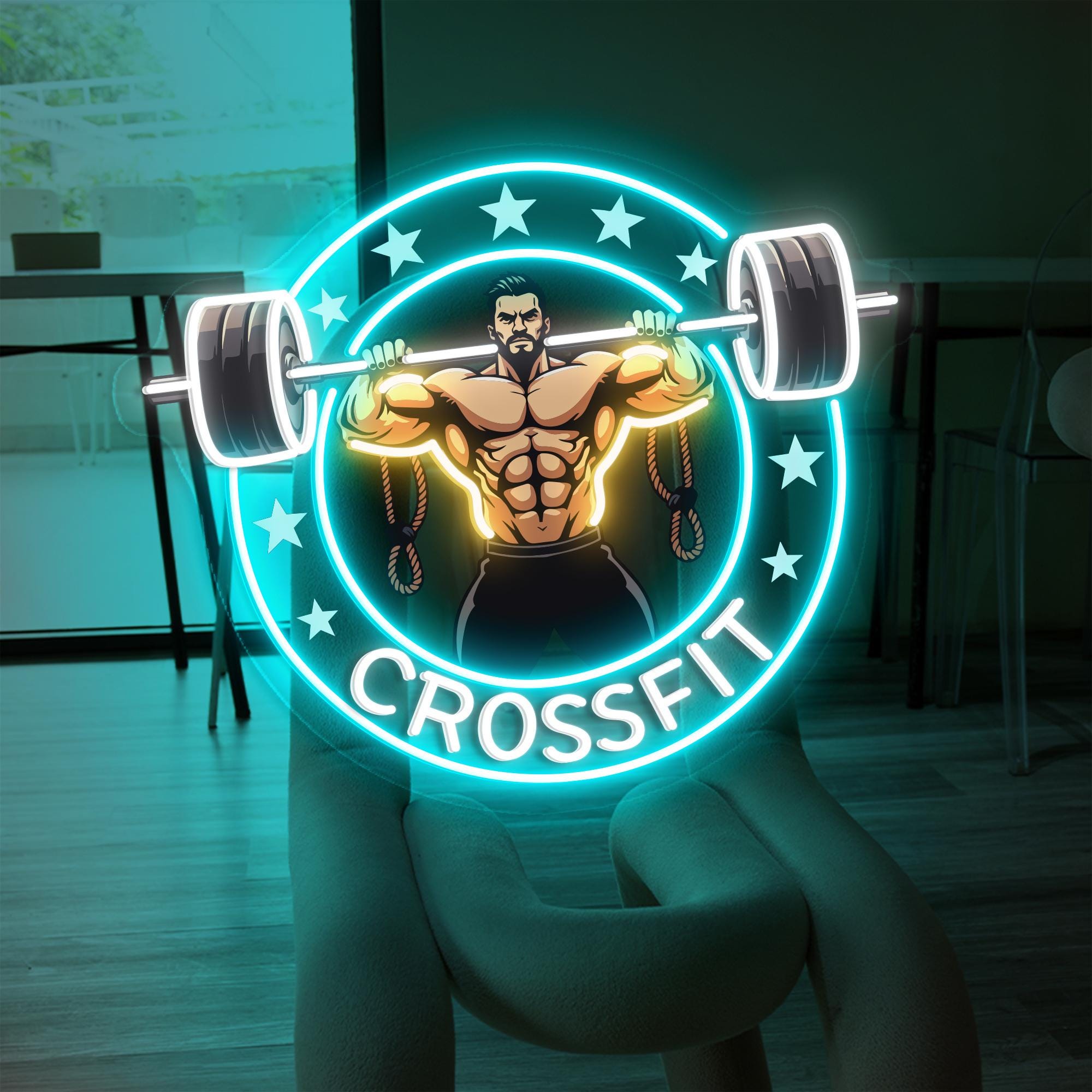 Personalized Logo Gym Sign Yoga Custom Workout Signs Fitness Decor Wall ...