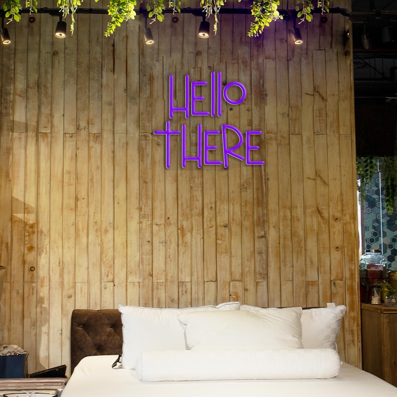 Hello There - Hell Here LED Neon Sign, Dual Mood Neon Light, Quirky ...