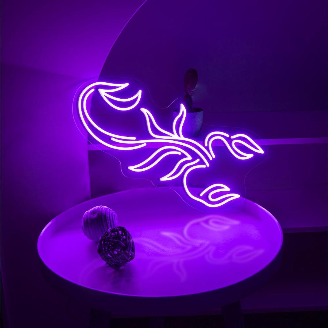 Scorpion Neon Sign, Scorpion Led Light, Scorpio Led Neon Sign, Scorpio ...