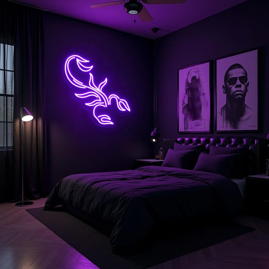 Scorpion Neon Sign, Scorpion Led Light, Scorpio Led Neon Sign, Scorpio ...