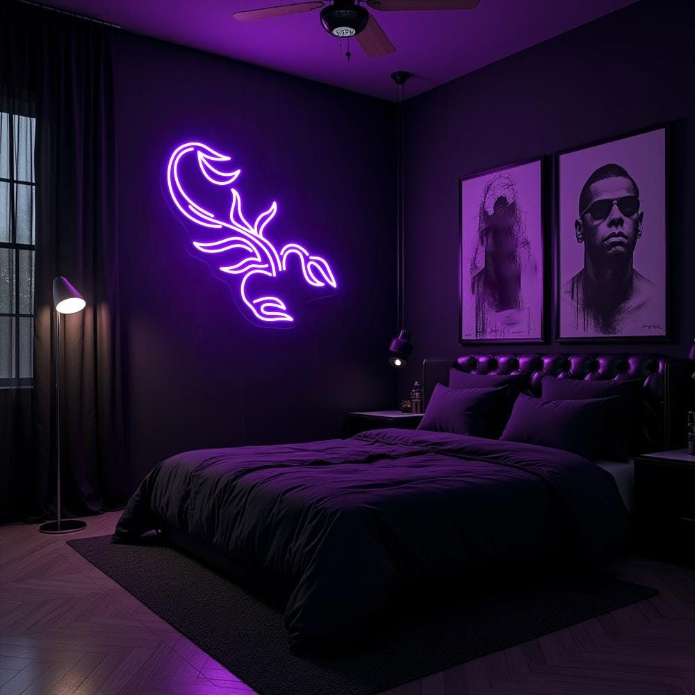 Scorpion Neon Sign, Scorpion Led Light, Scorpio Led Neon Sign, Scorpio ...
