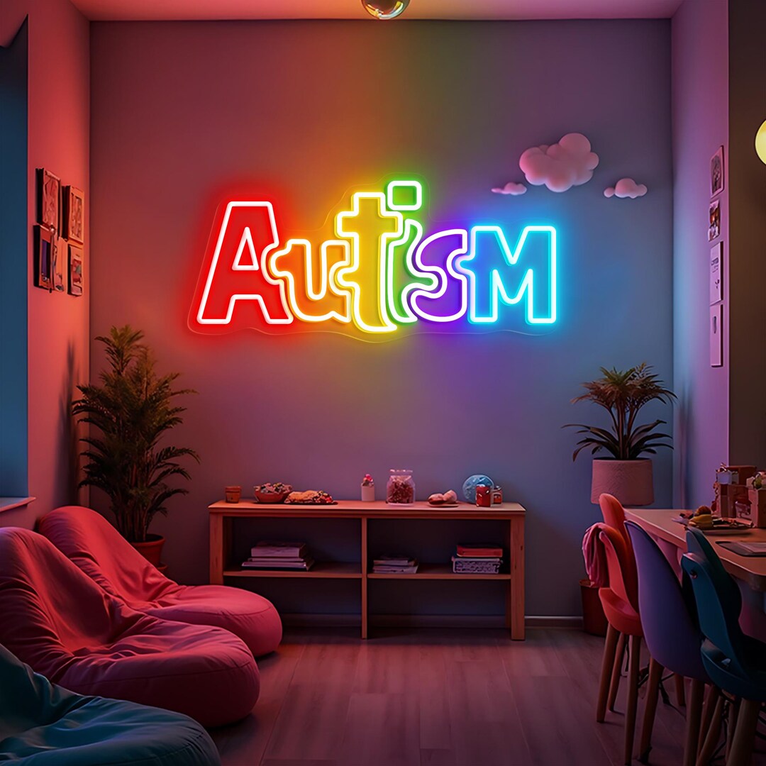 Autism Awareness Neon Sign Custom Autism Neon Light Nursery LED Sign ...