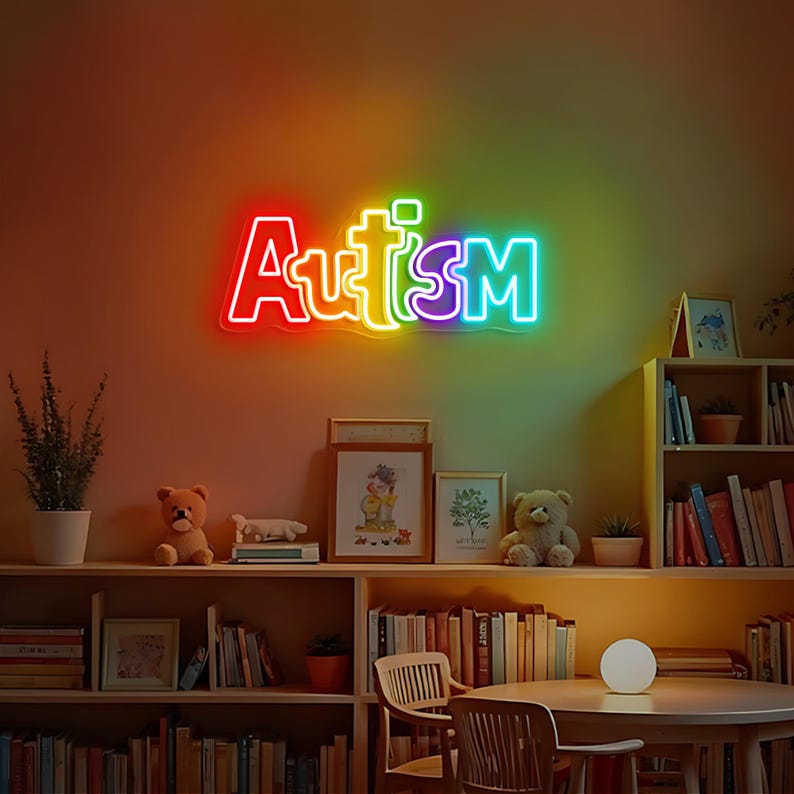 Autism Awareness Neon Sign Custom Autism Neon Light Nursery LED Sign ...