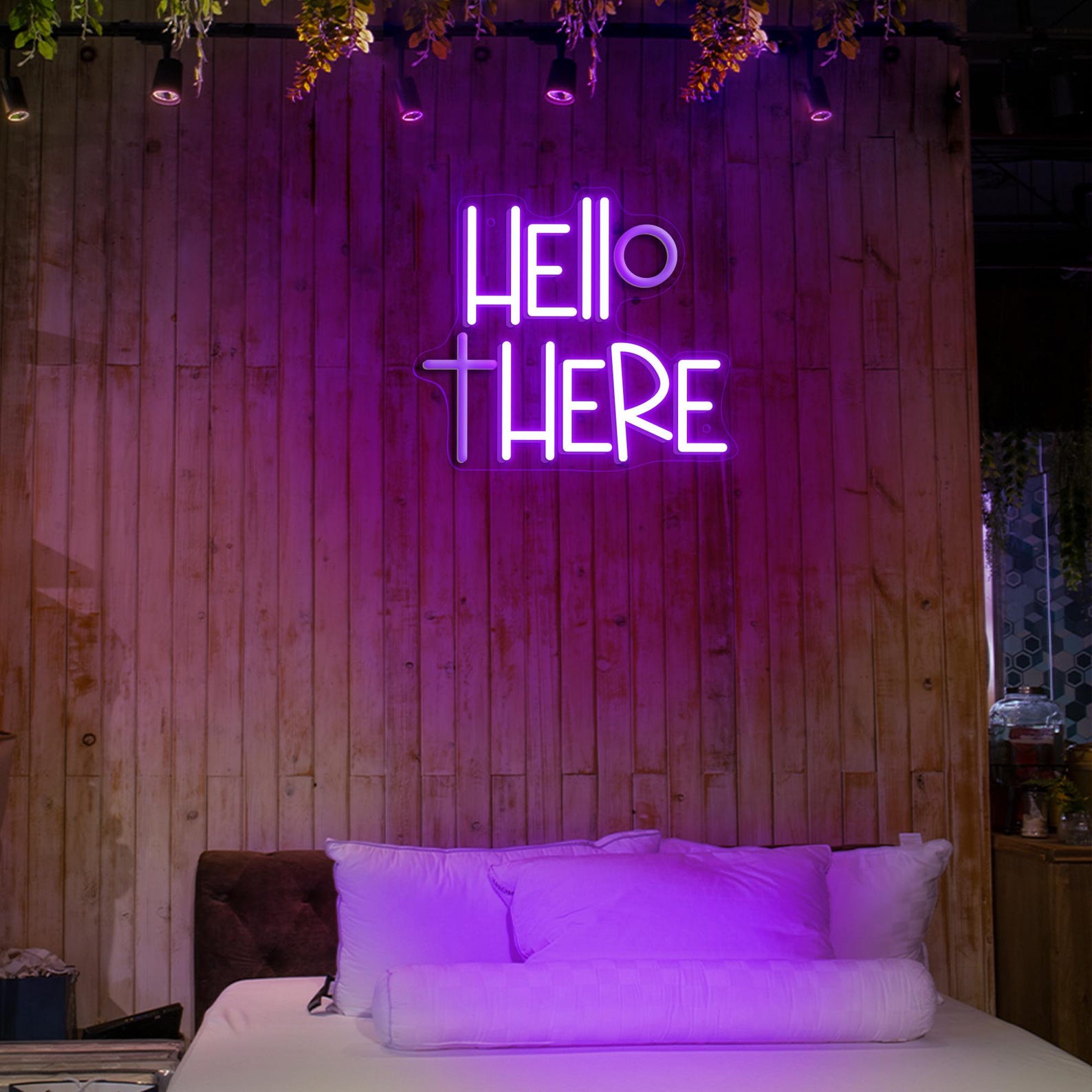 Hello There - Hell Here LED Neon Sign, Dual Mood Neon Light, Quirky ...