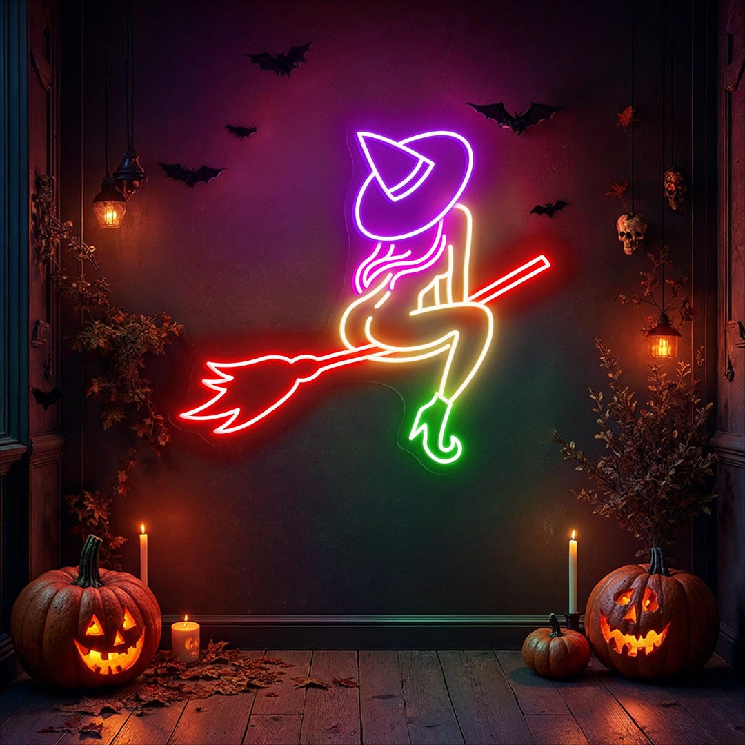 Witchy Woman Neon Sign, Sexy Witch LED Light, Witch Girl Wall Decor ...
