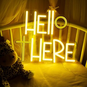 Hello There - Hell Here LED Neon Sign, Dual Mood Neon Light, Quirky ...