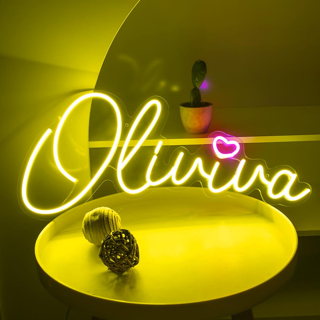 Personalized Neon Name Sign for Kids Room, LED Wall Light for Girls ...