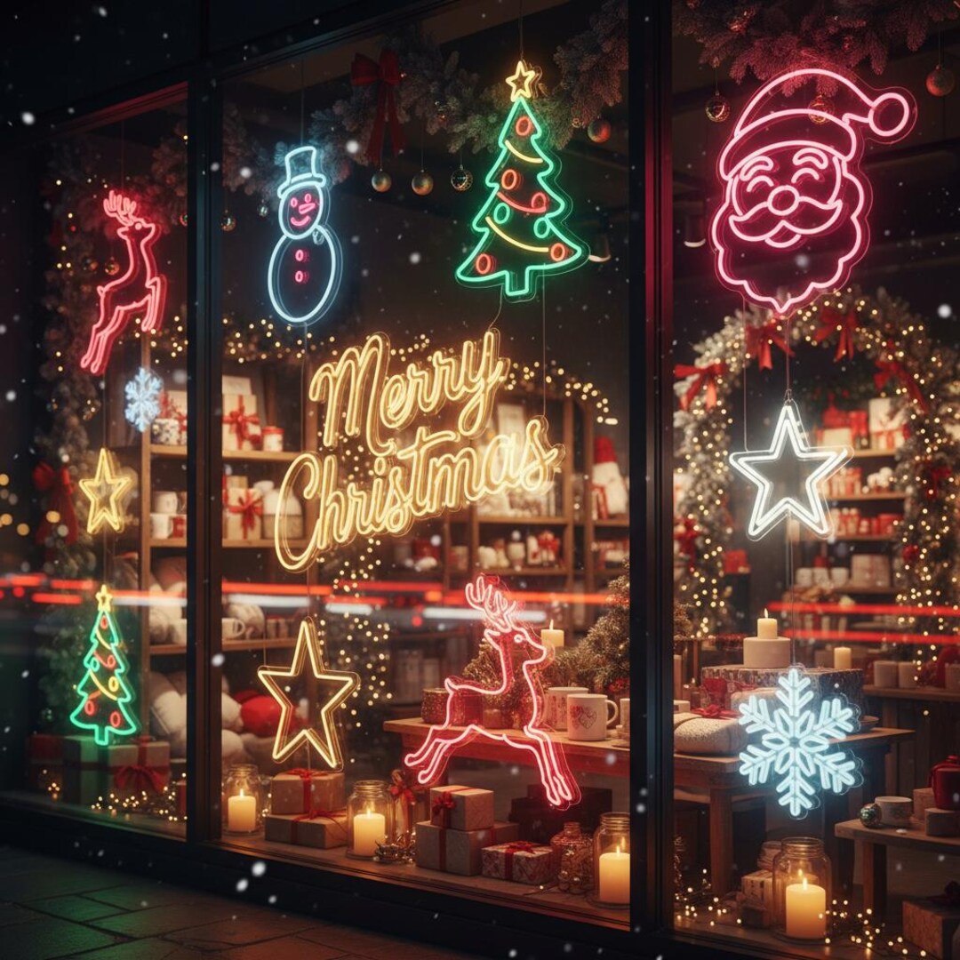 Custom Indoor Outdoor Christmas Neon Sign, Waterproof Holiday LED Light ...