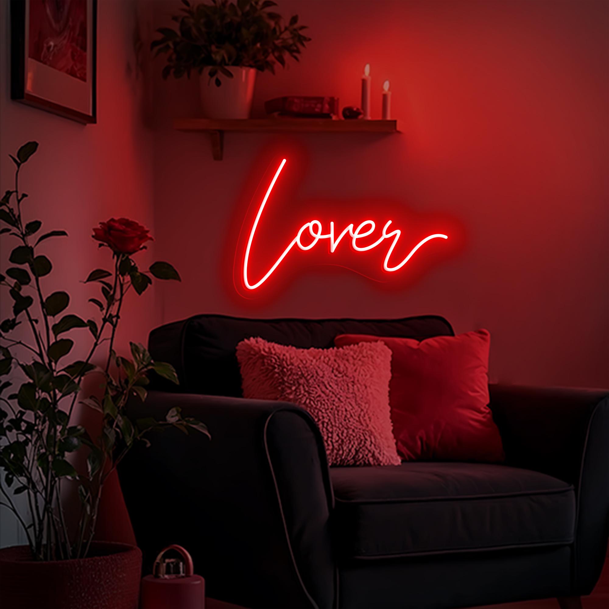 Lover Neon Sign Custom Name Sign Lover LED Neon Light for Wedding ...