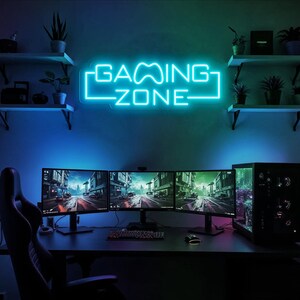 Gaming Zone Neon Sign, Multicolor Game Zone Led Light, Game Room Decor ...