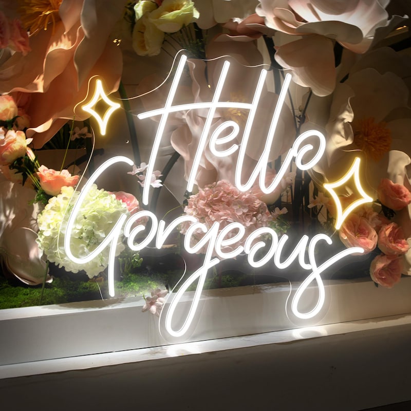 Hello Gorgeous Neon Sign - Etsy
