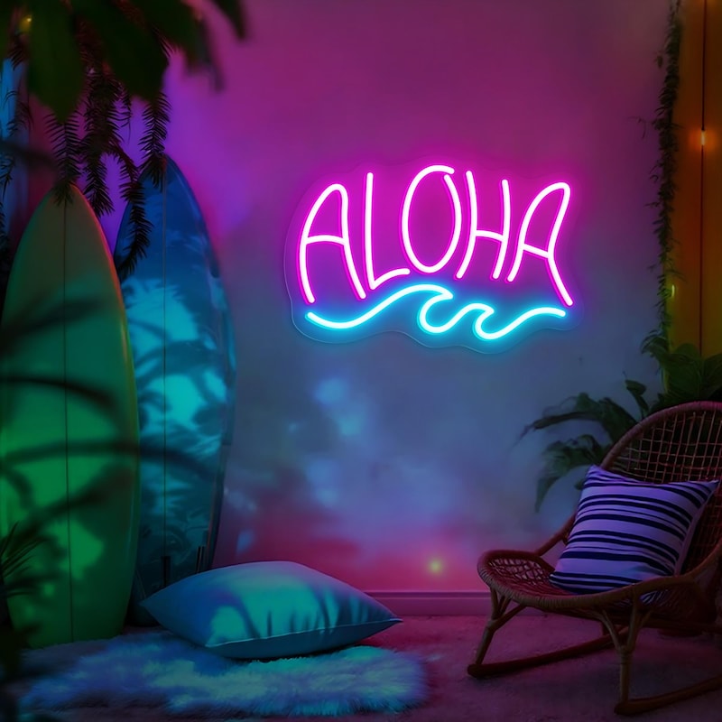 Aloha Neon Sign - Etsy