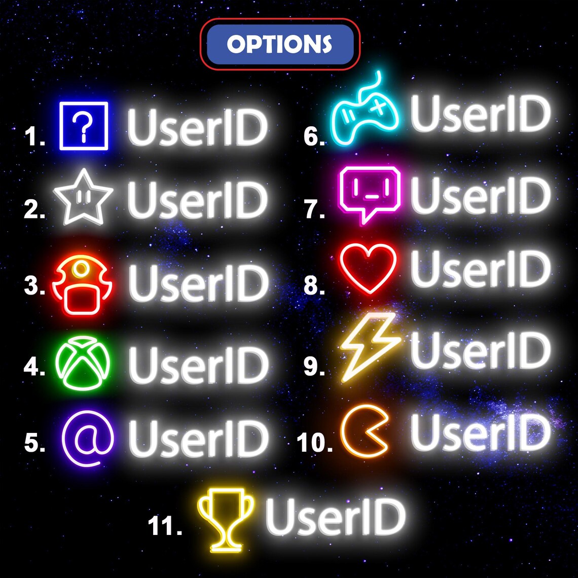 Custom Username Neon Sign Custom Channel Name Neon Gamer Tag Sign ...
