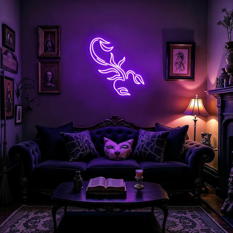 Scorpion Neon Sign, Scorpion Led Light, Scorpio Led Neon Sign, Scorpio ...