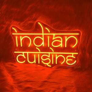 Indian Cuisine Neon Sign, Indian Food Led Sign, Restaurant Wall Decor ...