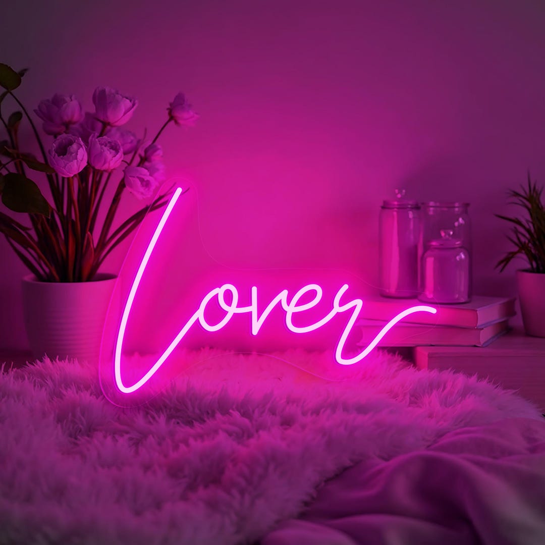 Lover Neon Sign Custom Name Sign Lover LED Neon Light for Wedding ...
