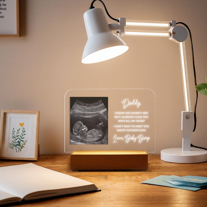 Personalized Ultrasound Photo Night Light, Pregnancy Announcement ...