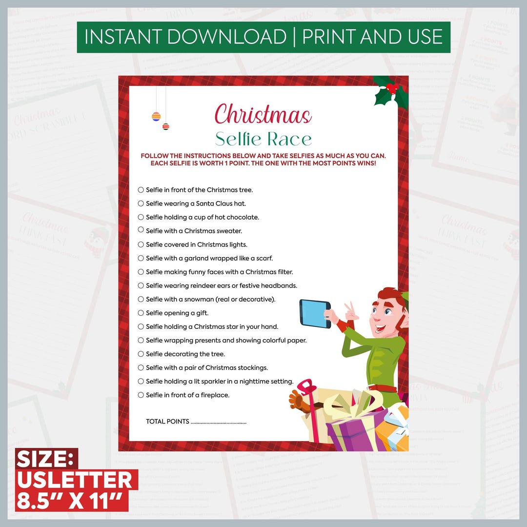 Christmas Word Search, Party Game Activities for Adults and Kids ...