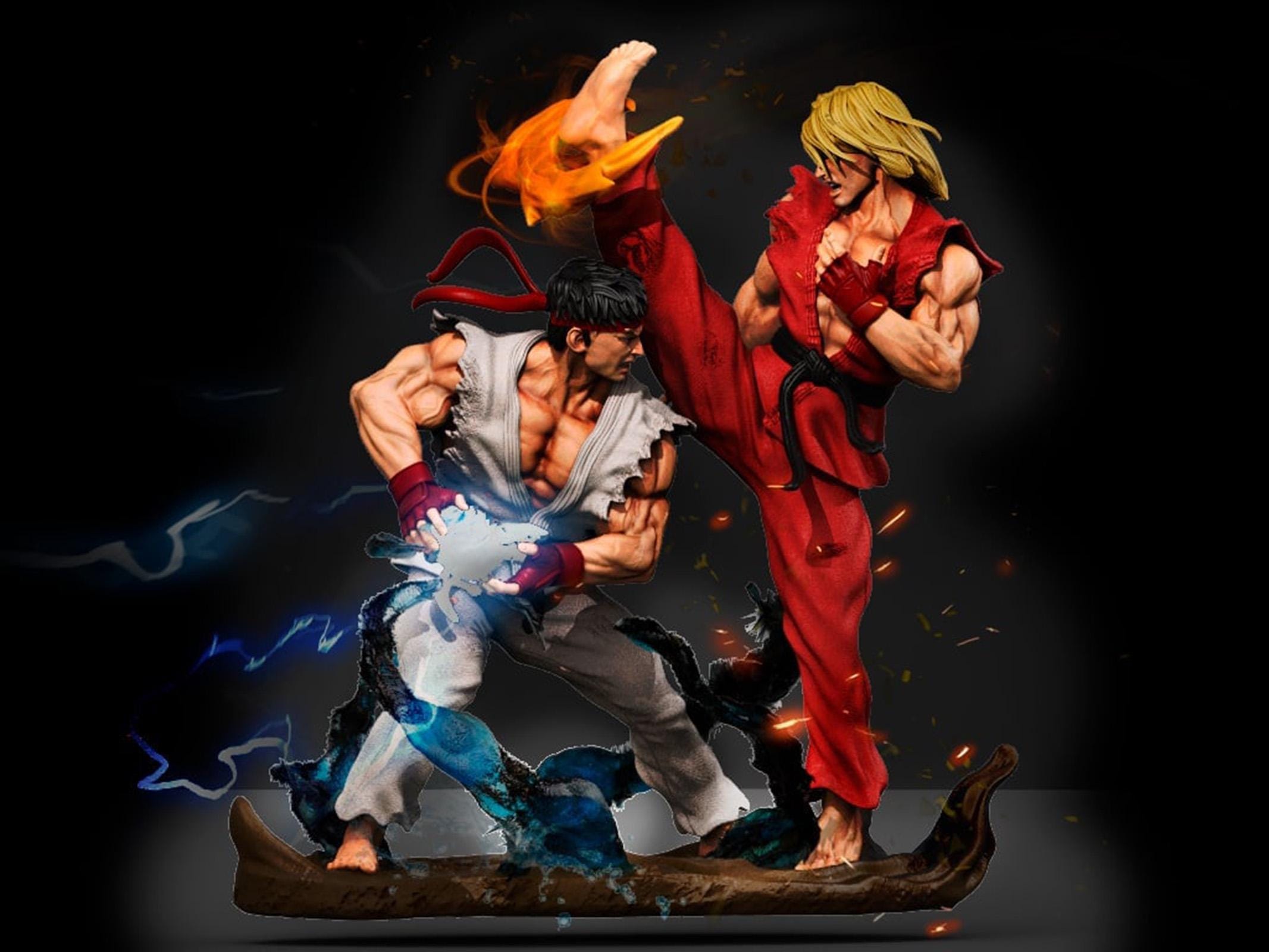 Ken Vs Ryu Diorama 3D Printable STL File instant Download Fast and Easy ...