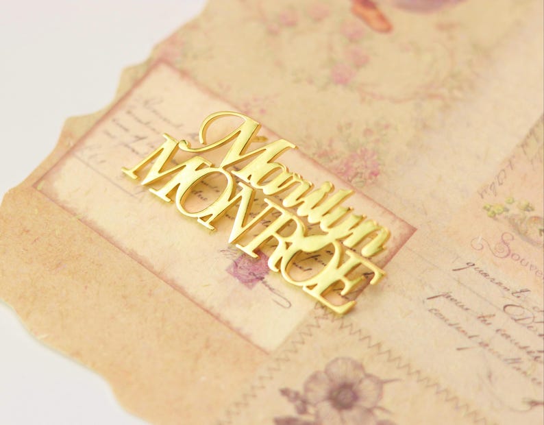Custom Name Pins, Personalized Name Tags, Monogram Dress Pins, Lapel ...