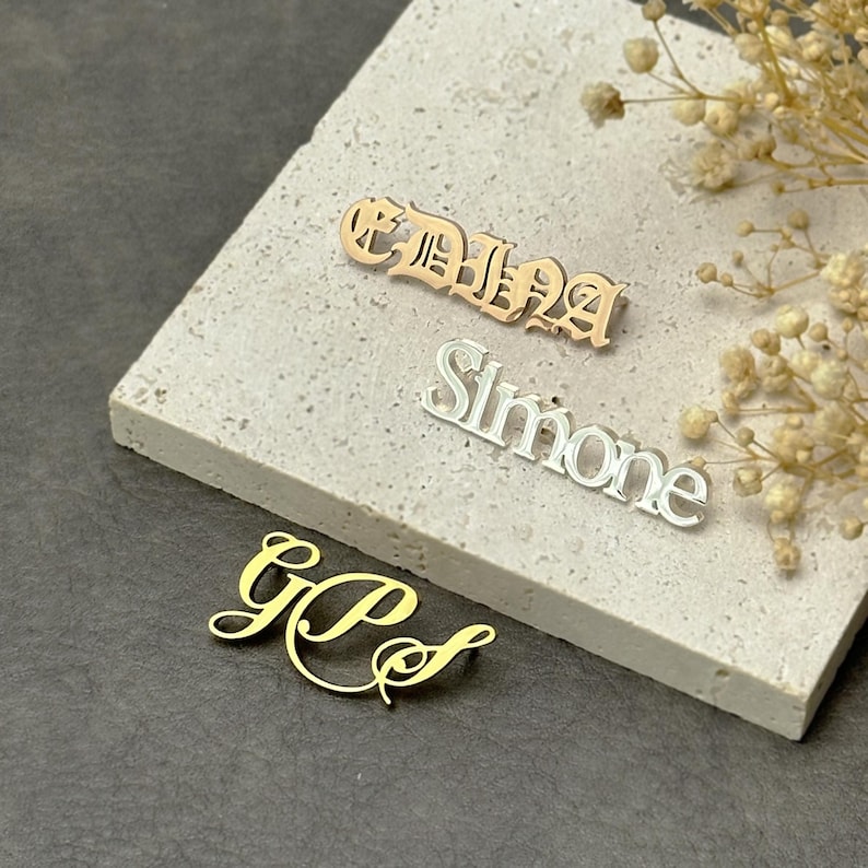 Customized Name Brooch, Personalized Name Pin Brooch Clip, Customized ...