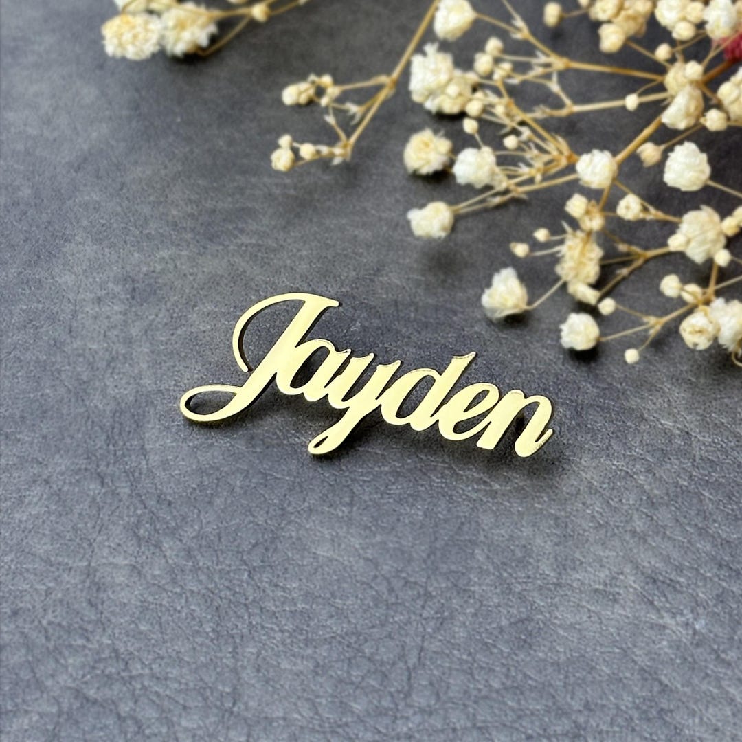 Customized Name Logo Brooch Anniversary Gift Initials Gift Personalized ...