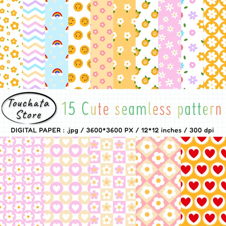 25 Cute Seamless Background - Etsy