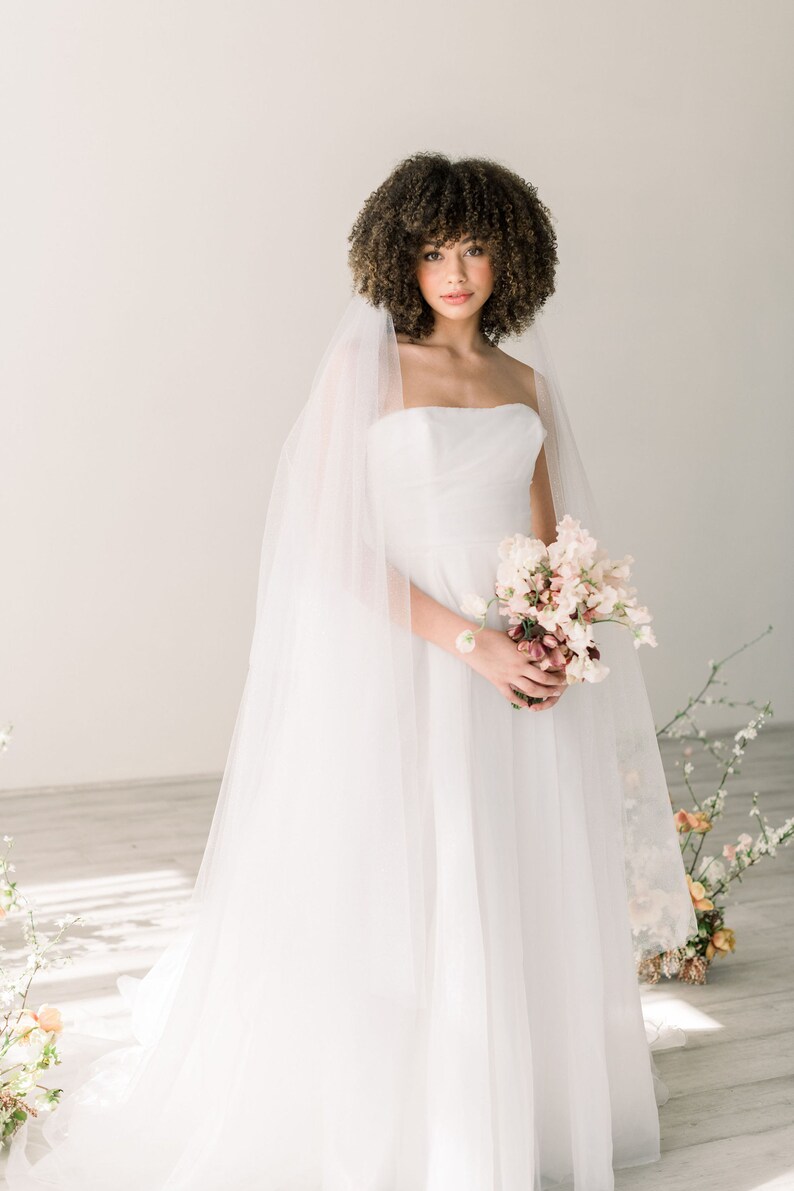 Sparkle Drop Wedding Veil - Light Ivory Bridal Veil - Etsy