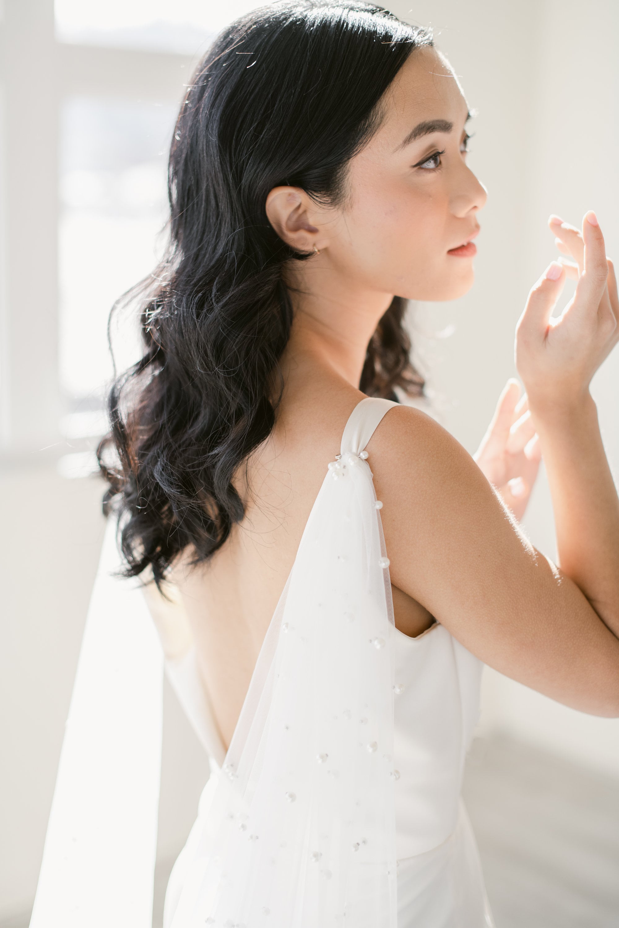 Pearl Drape Cape Veil Bridal Veil Wedding Vail Cape Veil - Etsy