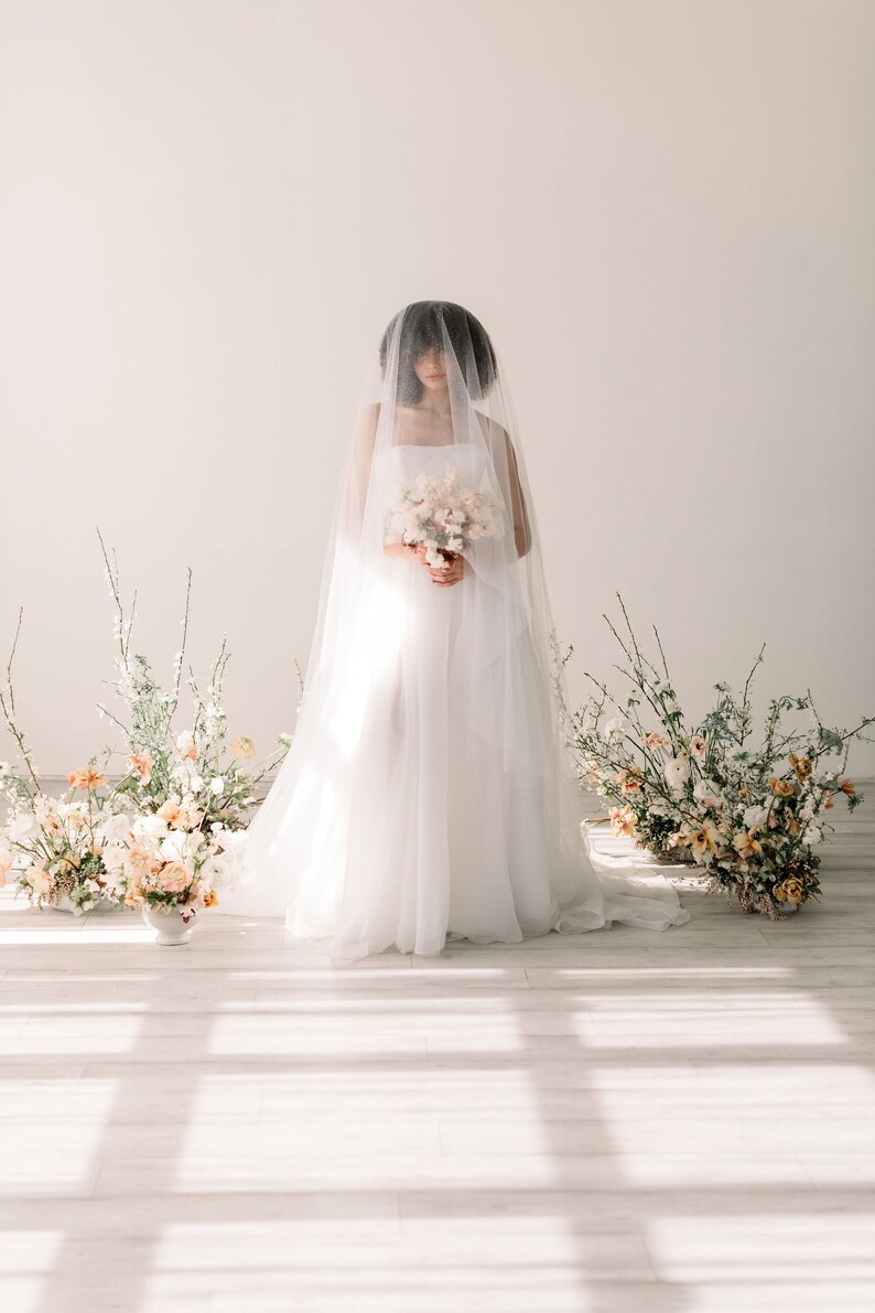 Sparkle Drop Wedding Veil - Light Ivory Bridal Veil - Etsy