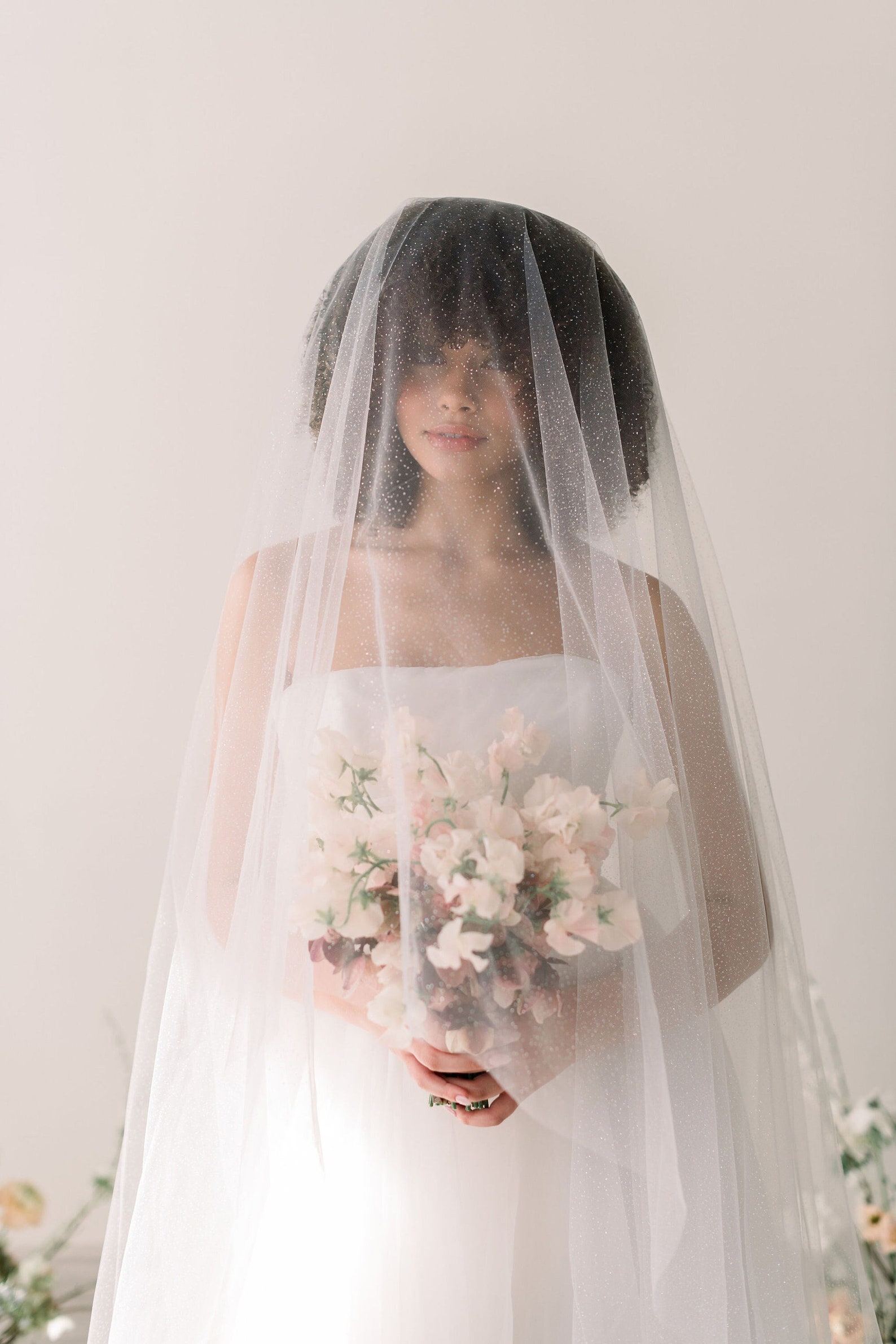 Sparkle Drop Wedding Veil - Light Ivory Bridal Veil - Etsy