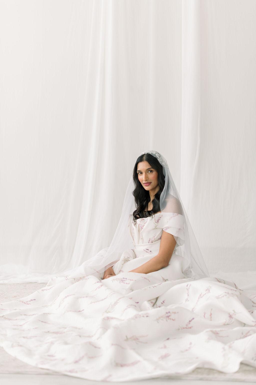 Beaded Juliet Cap Veil - Soft Italian Tulle, Bridal Wedding Veil - Etsy
