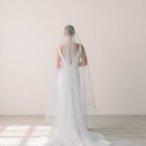 Blue Dew Drop Soft French Tulle Veil - Drop Veil With Trio Dew Drops ...