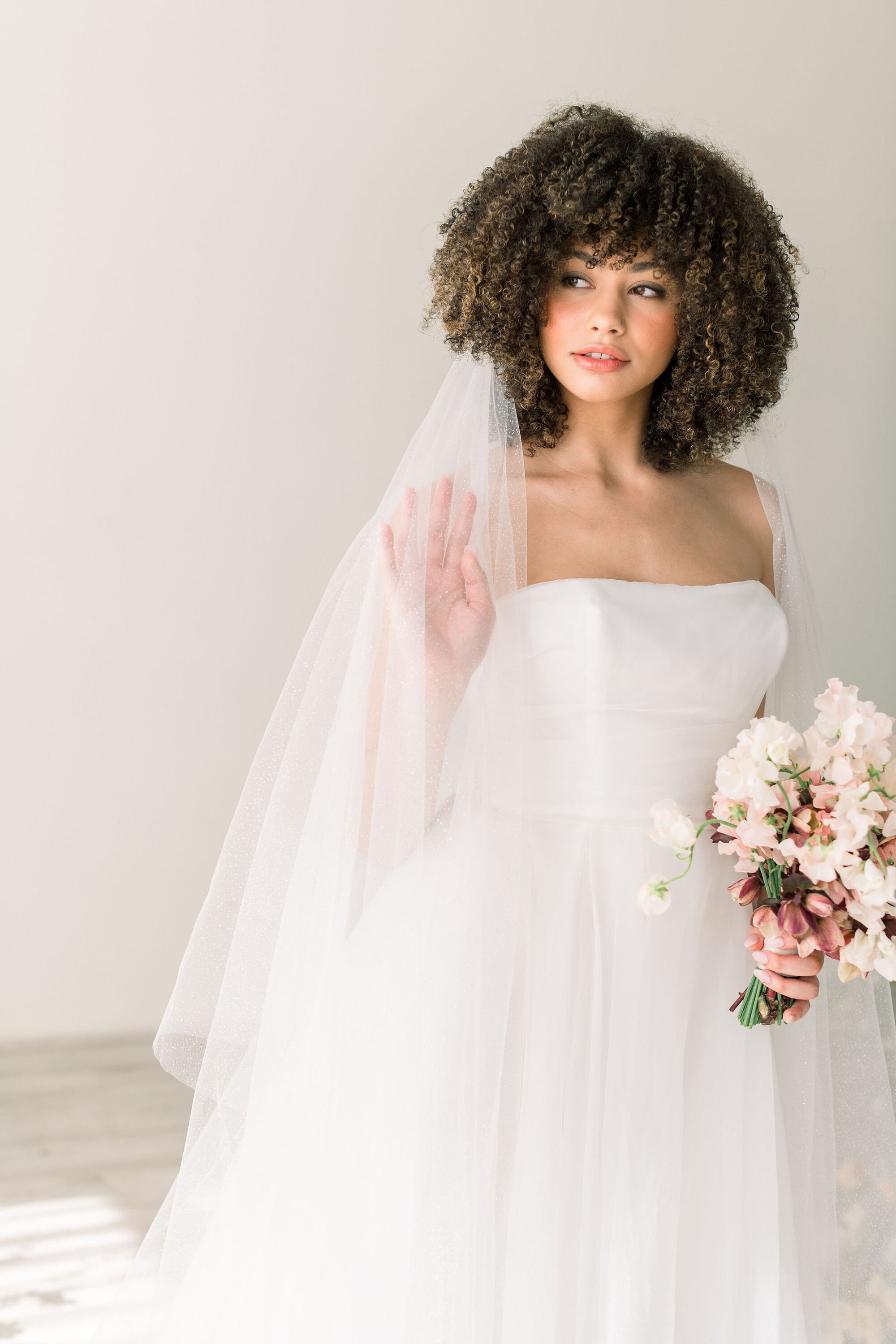 Sparkle Drop Wedding Veil - Light Ivory Bridal Veil - Etsy