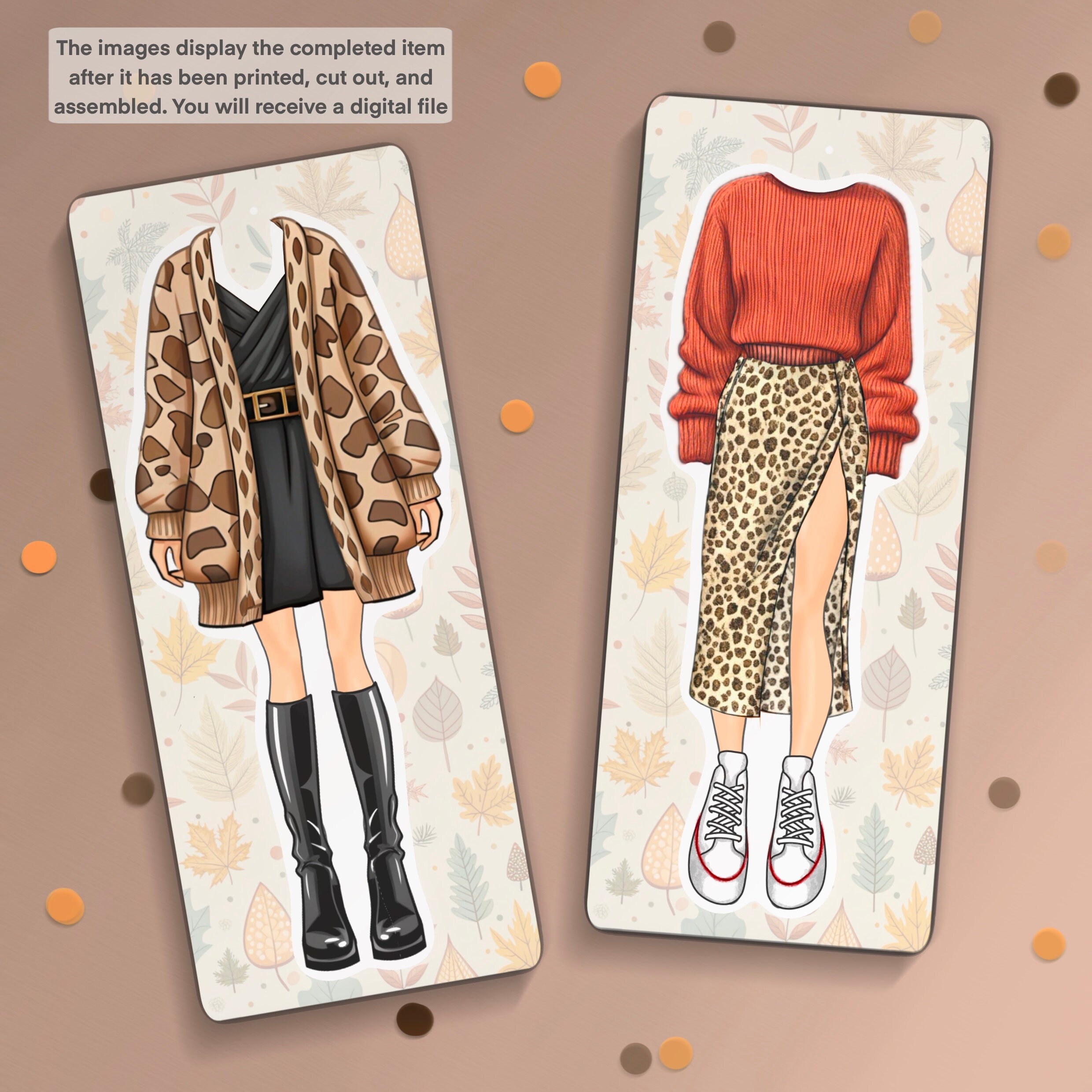 Printable Paper Dolls Dress up Kit, DIY Autumn Outfits, Instant ...