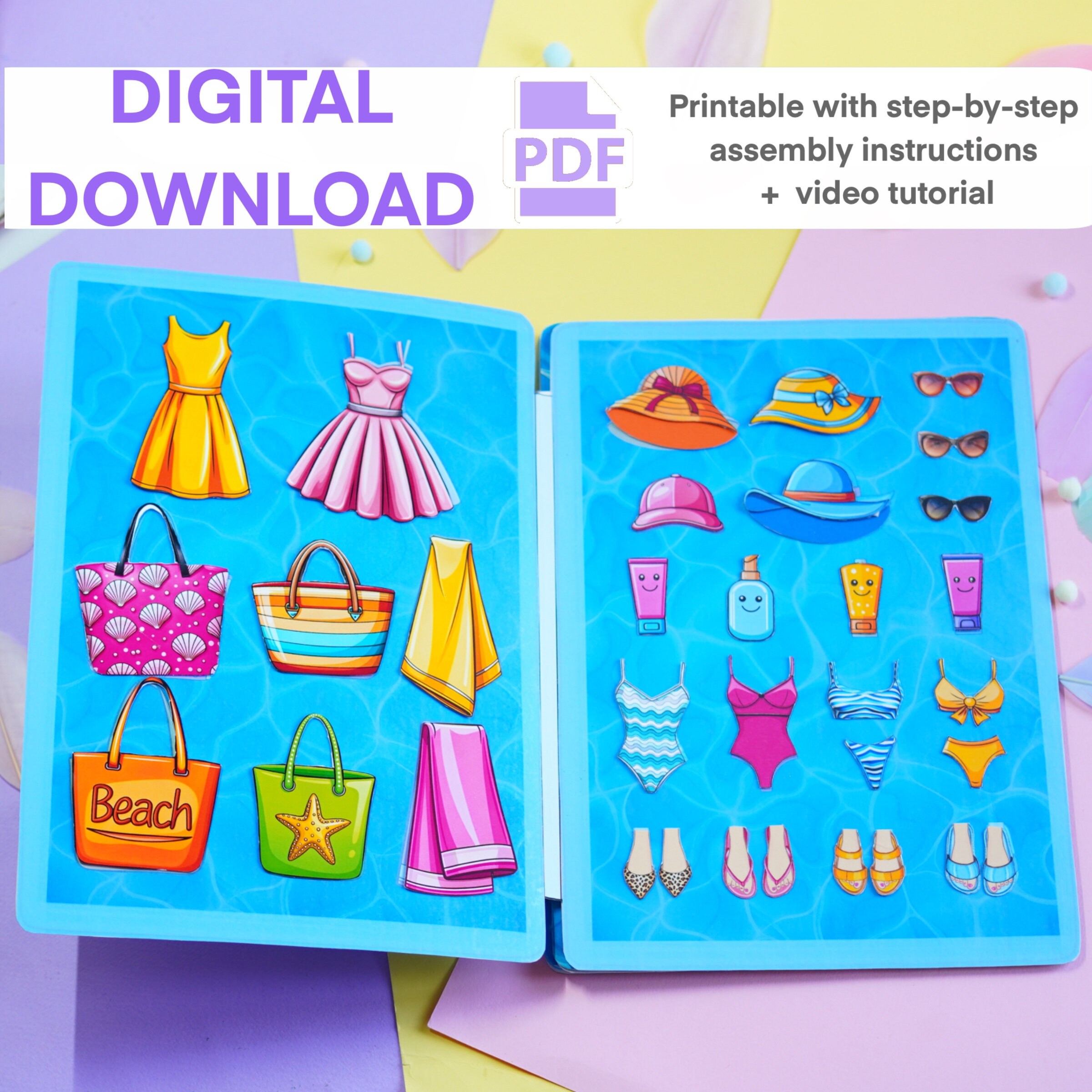 Printable Paper House, Busy Book & Activities for Kids PDF - Etsy