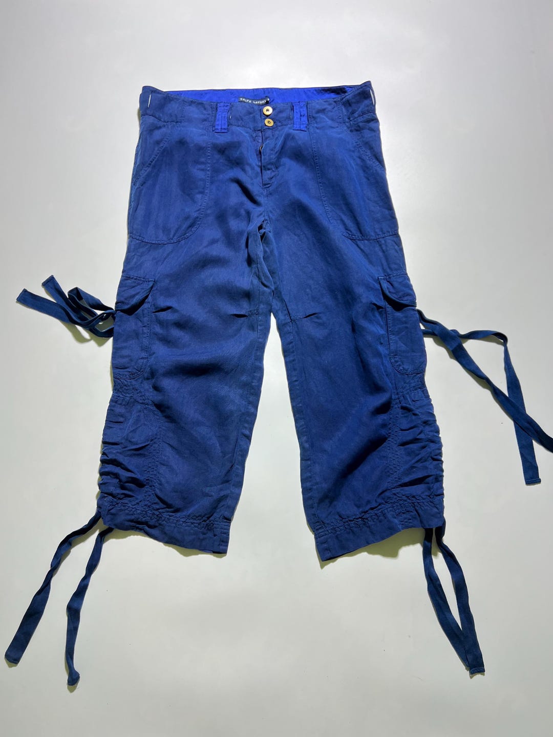 Ralph Lauren Very Rare Vintage Women's Linen and Silk Capri Pants - Etsy