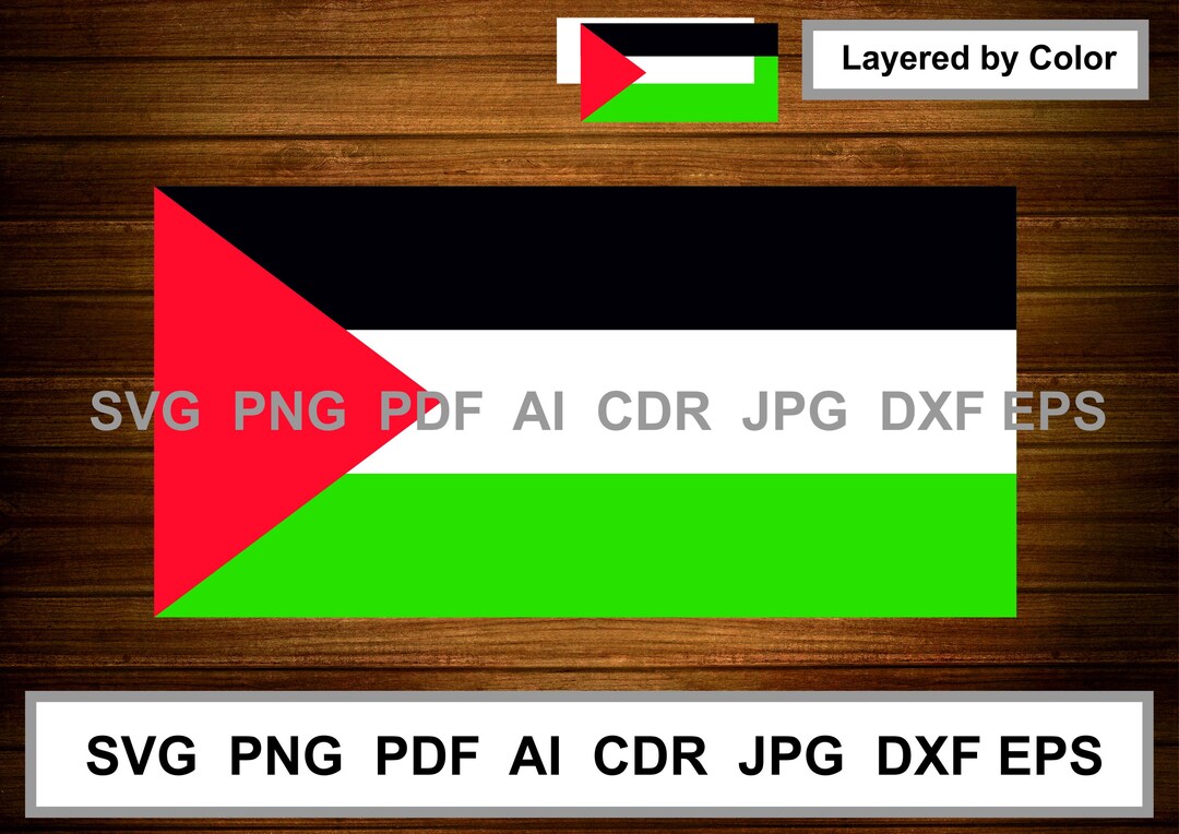 Palestine Flag | Svg Png Dxf Eps Pdf Jpg Cdr Ai | Layered by Color ...