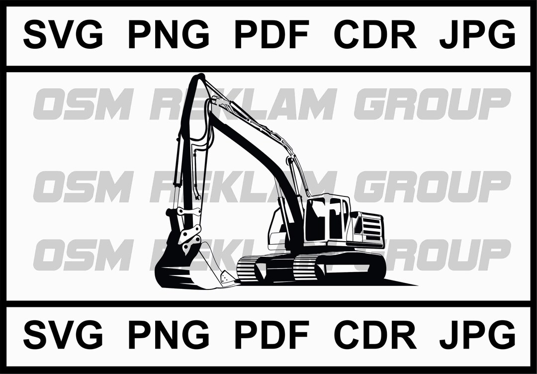 Bagger svg | Bagger Clipart | Bagger Cutdatei | Bagger png | schwere ...