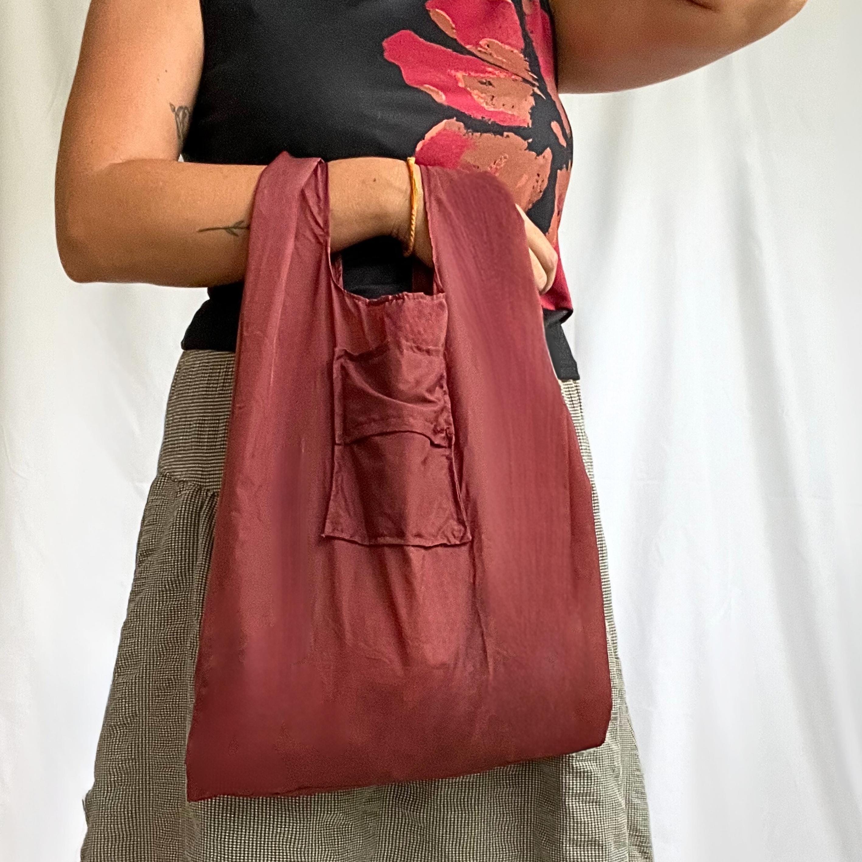 Shopping Bag With Foldable Pocket Sewing Pattern, DIY Reusable Market ...