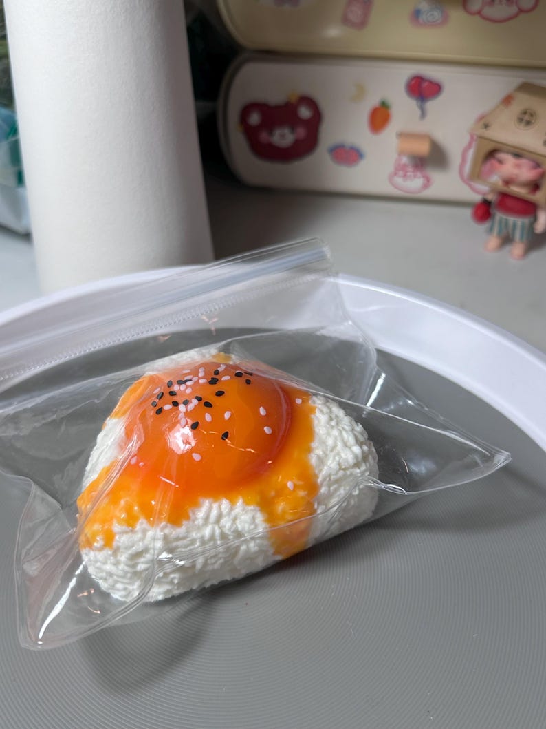 Egg Yolk Rice Balls/ Taba Squishy/ Handmade/ Squeeze Squishy Toy ...