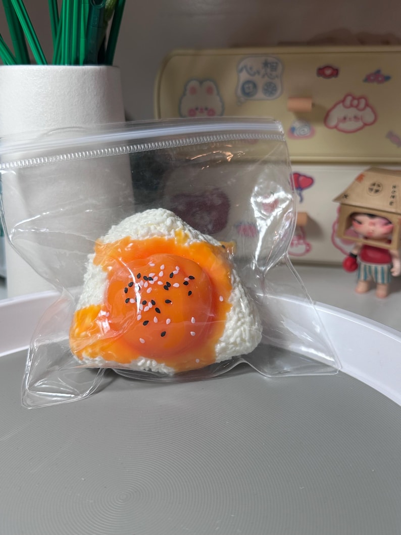 Egg Yolk Rice Balls/ Taba Squishy/ Handmade/ Squeeze Squishy Toy ...