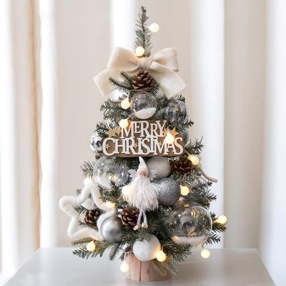 Table Christmas Tree 23.6-inch Christmas Trees Table Ornaments Happy ...