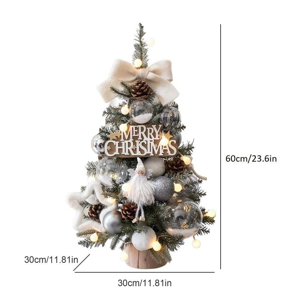 Table Christmas Tree 23.6-inch Christmas Trees Table Ornaments Happy ...