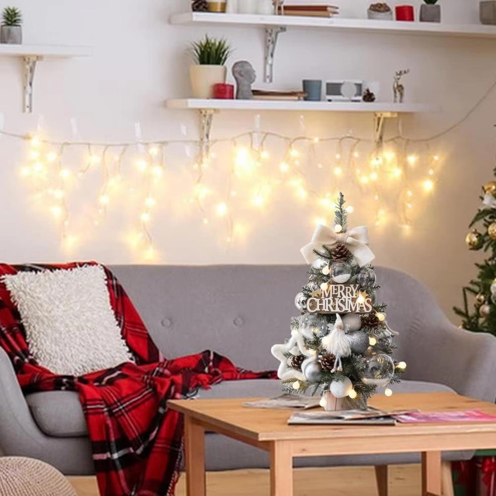 Table Christmas Tree 23.6-inch Christmas Trees Table Ornaments Happy ...